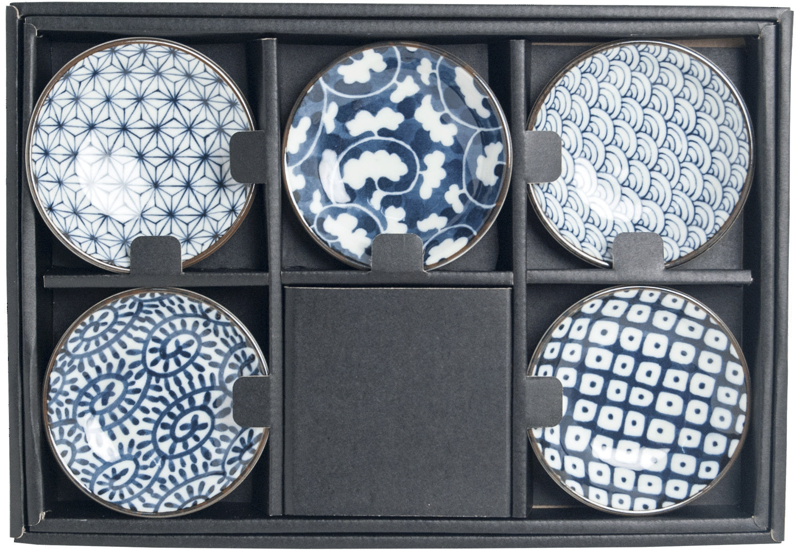 Old Japan design plate set Ø9 cm | 5 pcs – SEIKATSU Japan Lifestyle